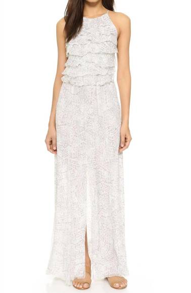 L'AGENCE | Dresses | New Lagence Adriana Ruffle Maxi Dress In ...